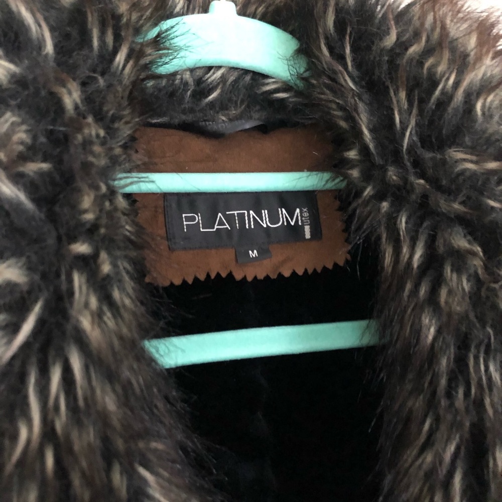 Platinum Utex Faux Fur Coat - Gem
